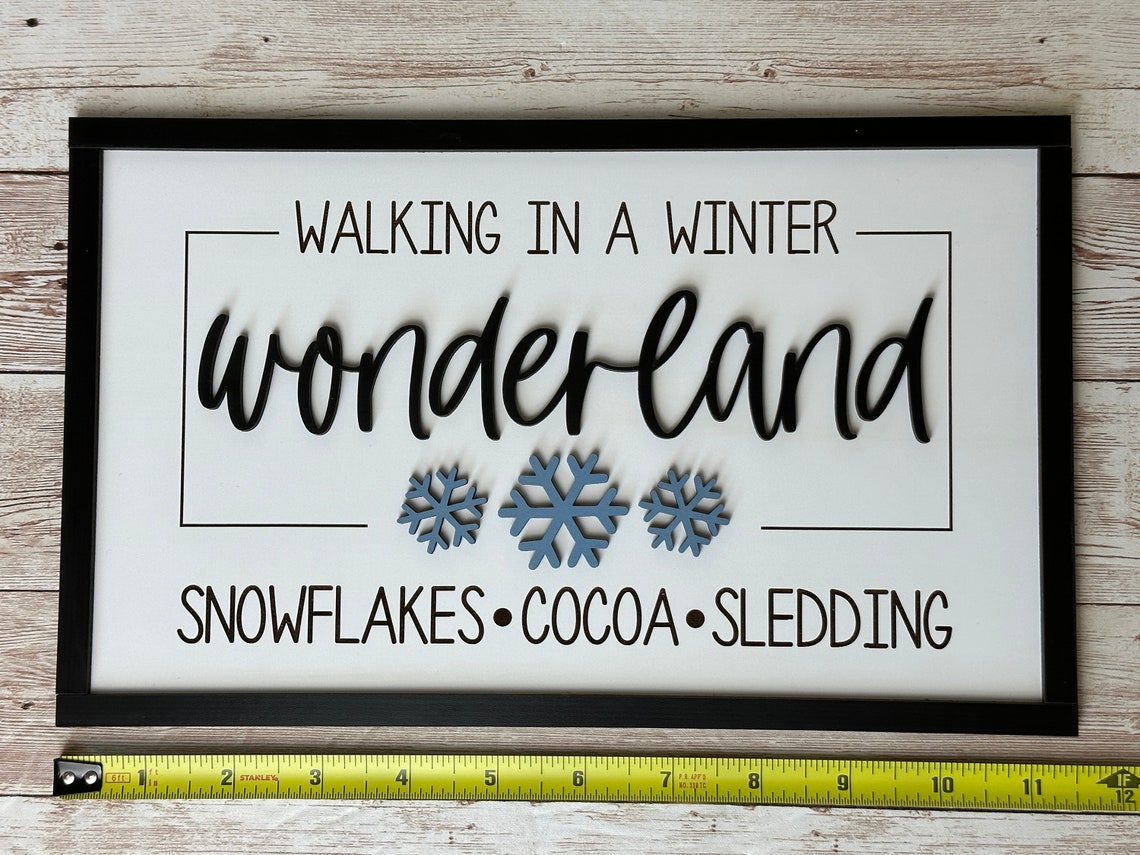 Winter Sign, Walking in a Winter Wonderland, Winter Mantel Decor ...