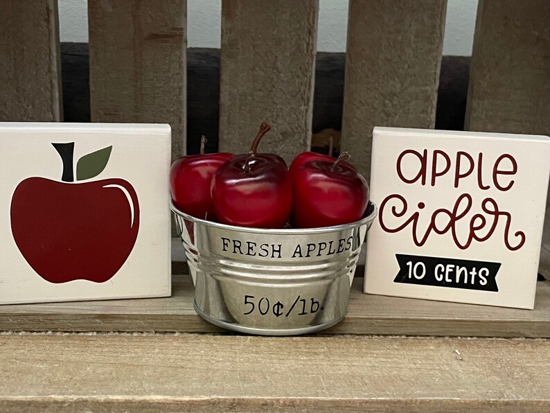 Mini Metal Apple Bucket Apples Tiered Tray Decor Metal - Etsy