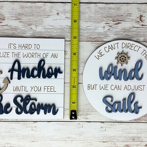 Nautical Tiered Tray Set, Inspirational Quote 3D Wood Signs, Laser Cut ...