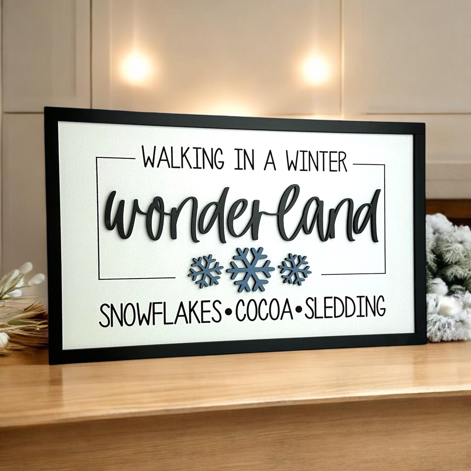 Winter Sign, Walking in a Winter Wonderland, Winter Mantel Decor ...