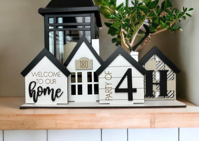 Standing House Personalized Decoration, Custom Home Decor, Small House ...