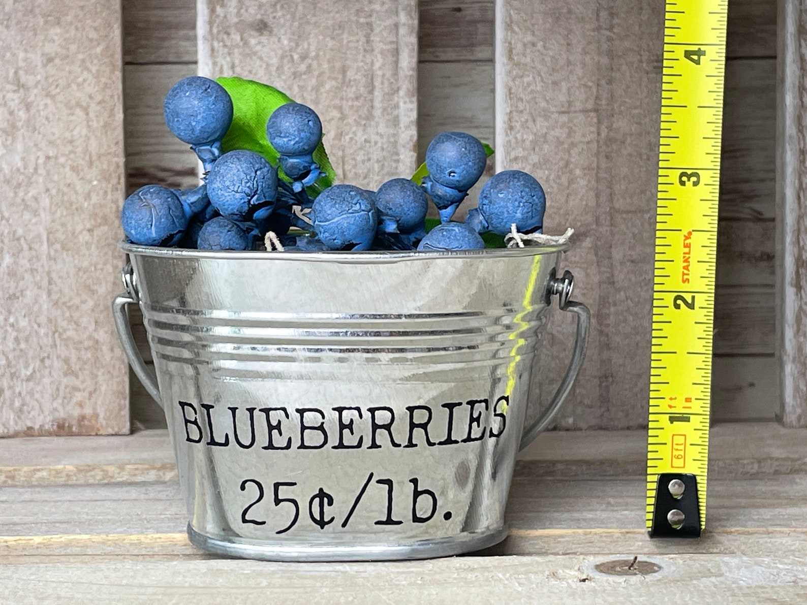 Blueberry Mini Metal Bucket Blueberries Tiered Tray Decor - Etsy