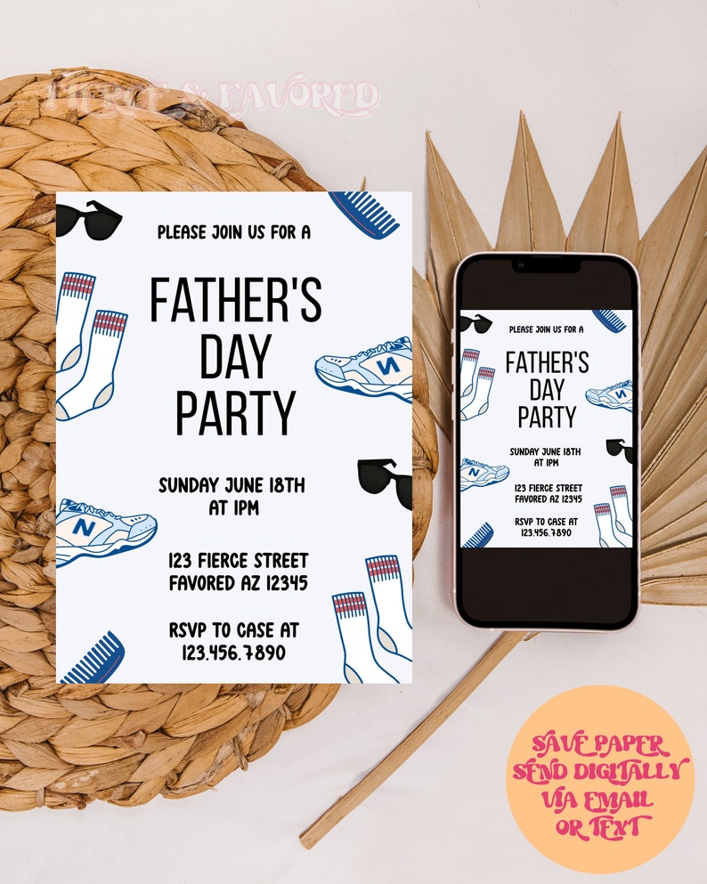 Father's Day Party Invitation | Dad Starter Pack Invite | Father's Day ...