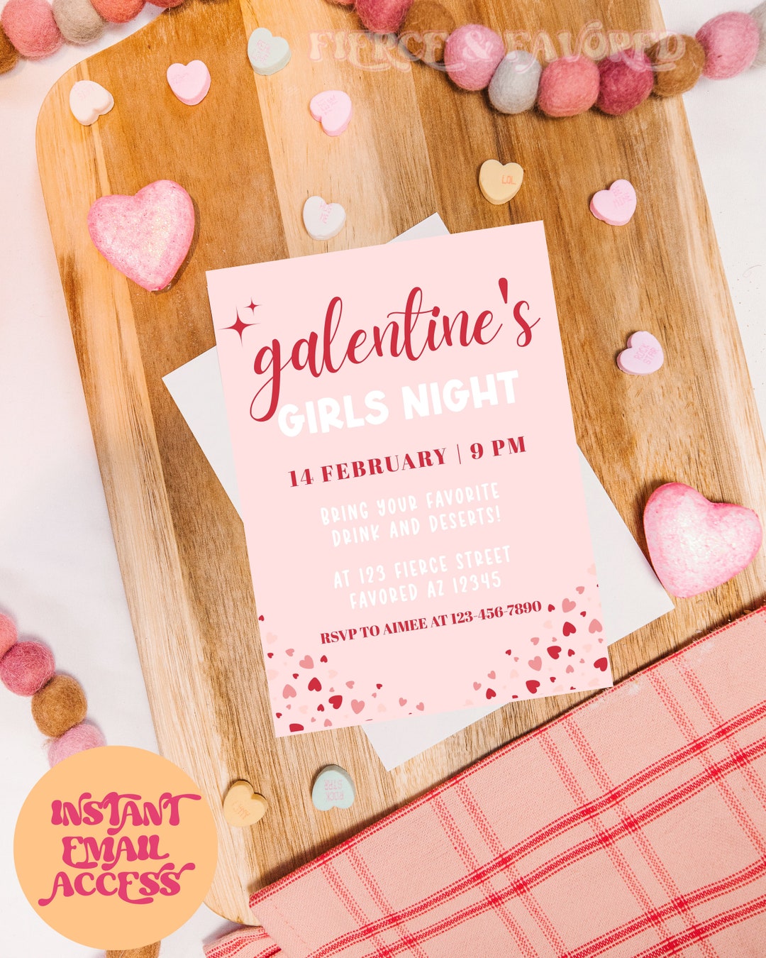 Galentine's Girls Night Party Invitation | Galentine's Invitation ...