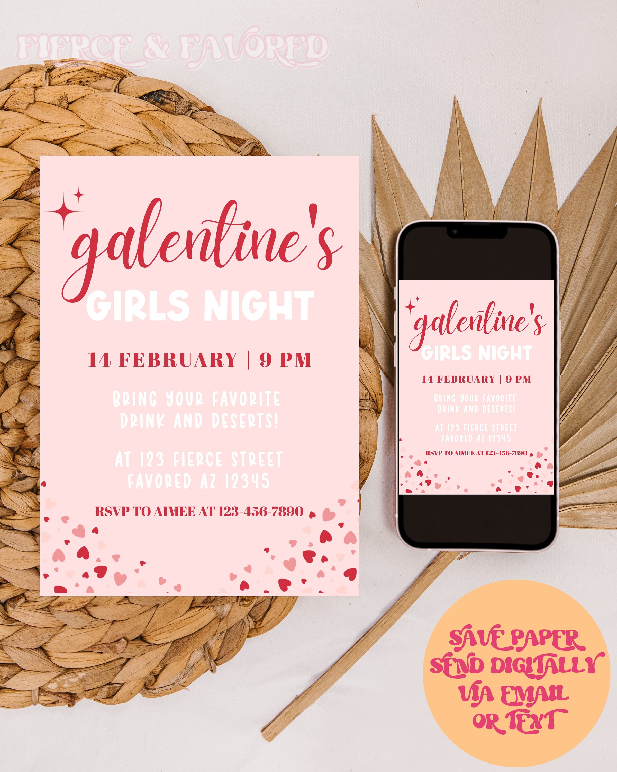 Galentine's Girls Night Party Invitation Galentine's Invitation ...