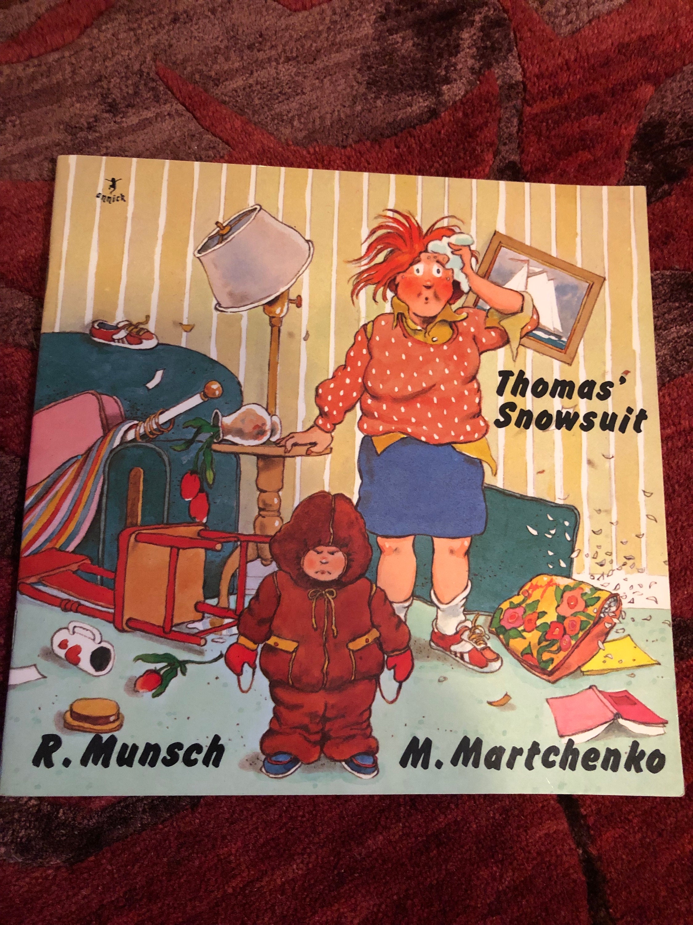 1985 Thomas Snowsuit Written by Robert Munsch and Llustrated by Michael Martchenko. - Etsy