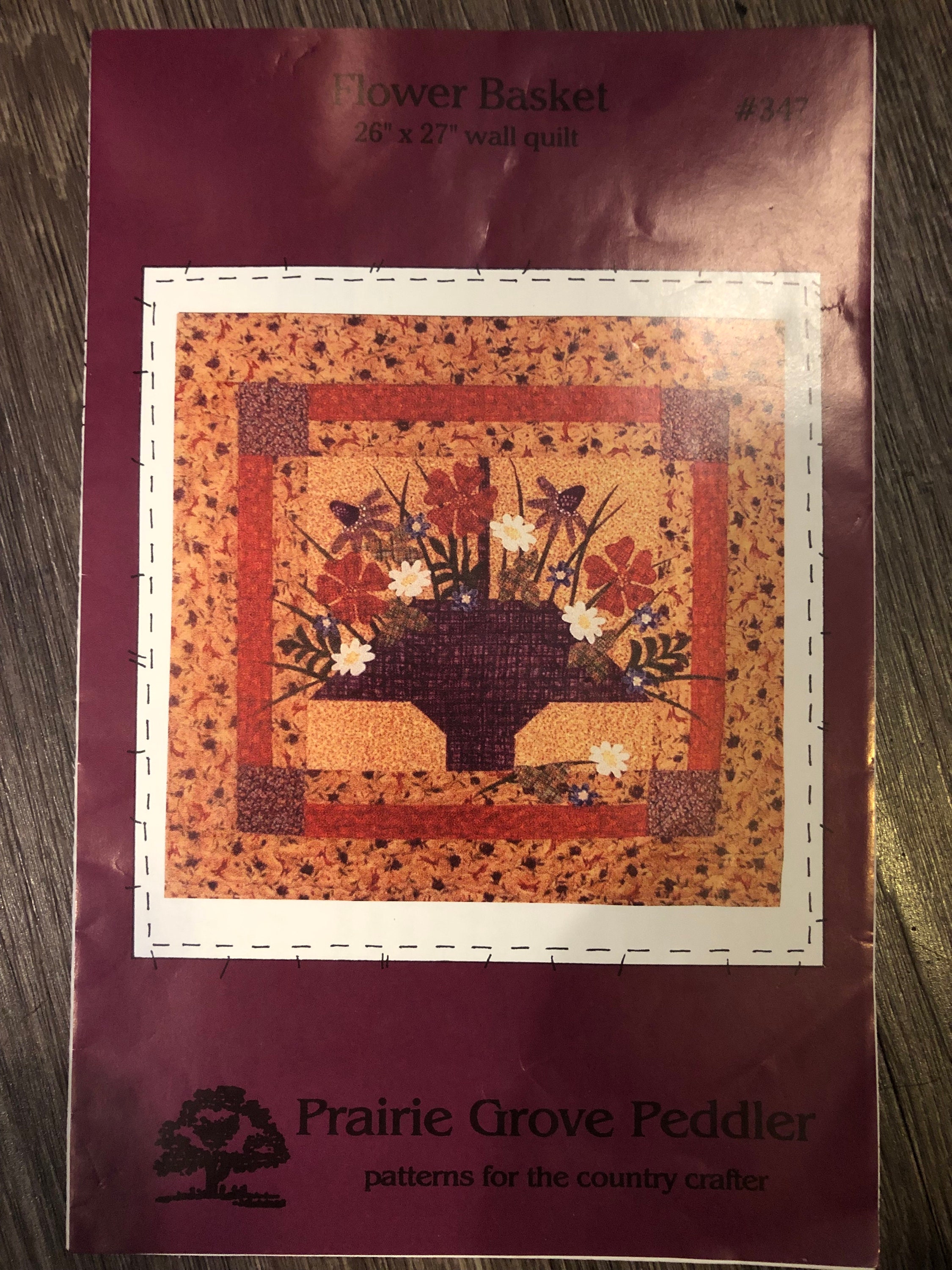 Prairie Grove Peddler Flower Basket Wall Quilt and Little Brown House Bounty Quilts Thanksgiving ...