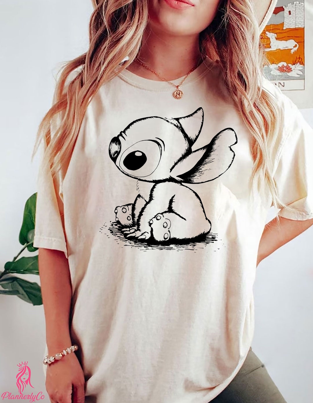 Disney Stitch Sketch Portrait Comfort Colors Shirt, Cute Lilo and ...