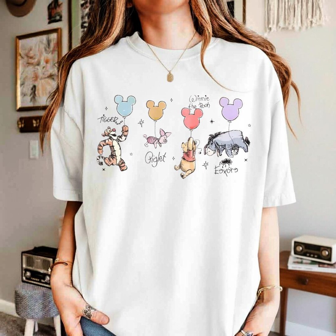 Retro Disney Winnie the Pooh Signatures Comfort Colors Shirt, Winnie ...