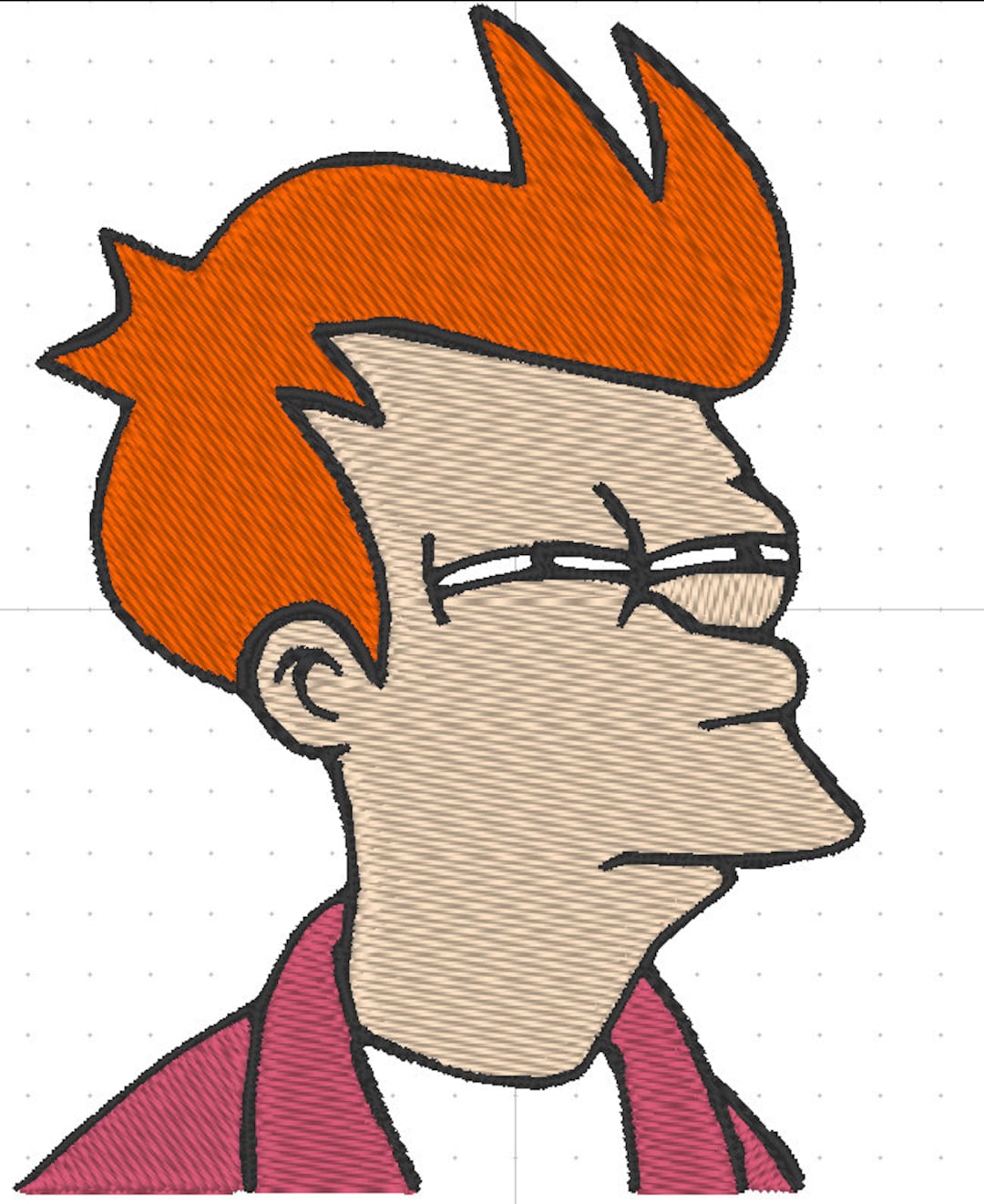 FRY FUTURAMA MEME - Embroidery Design - Etsy