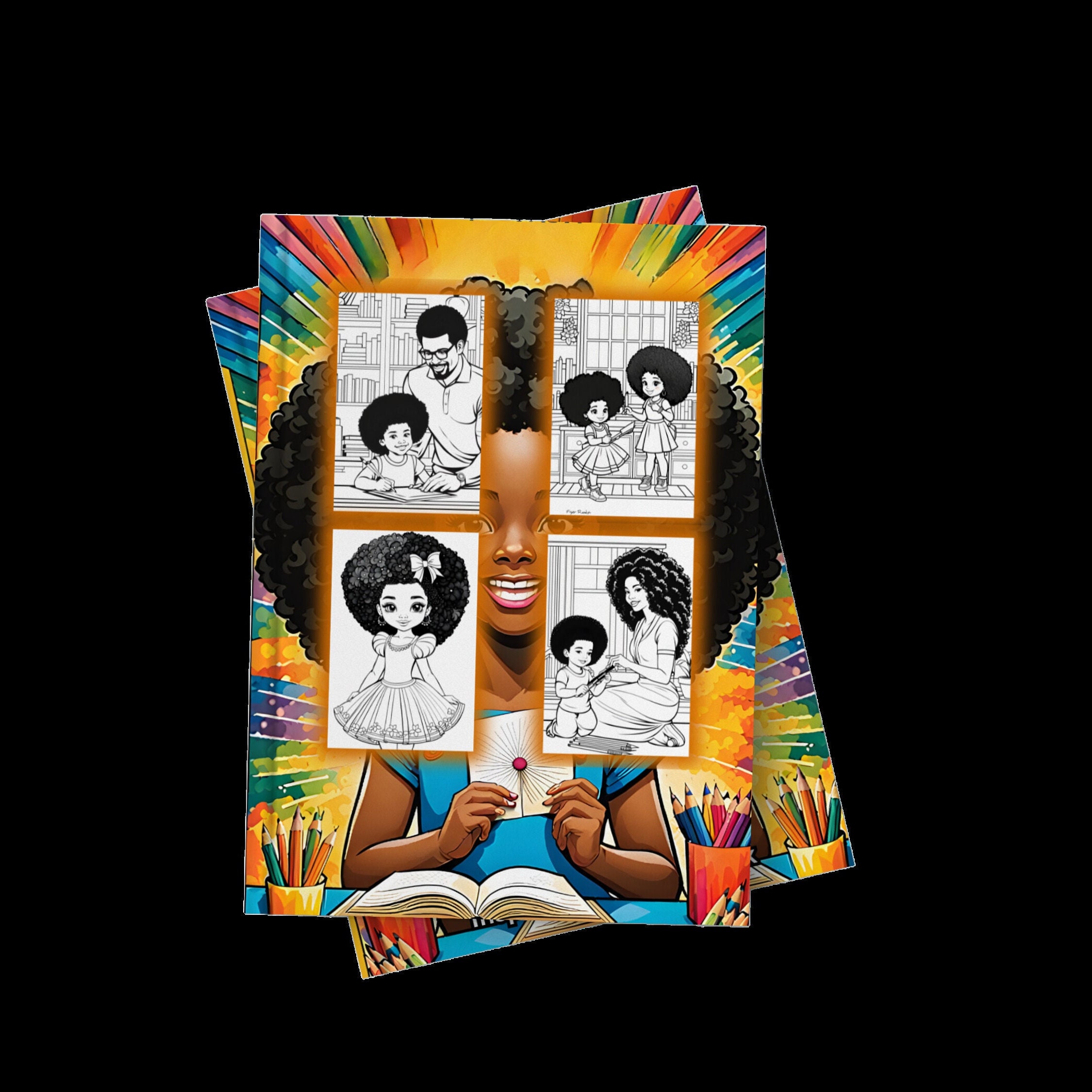 30 Afro Girls Colouring Pages, Printable Digital Coloring Book, Afro ...