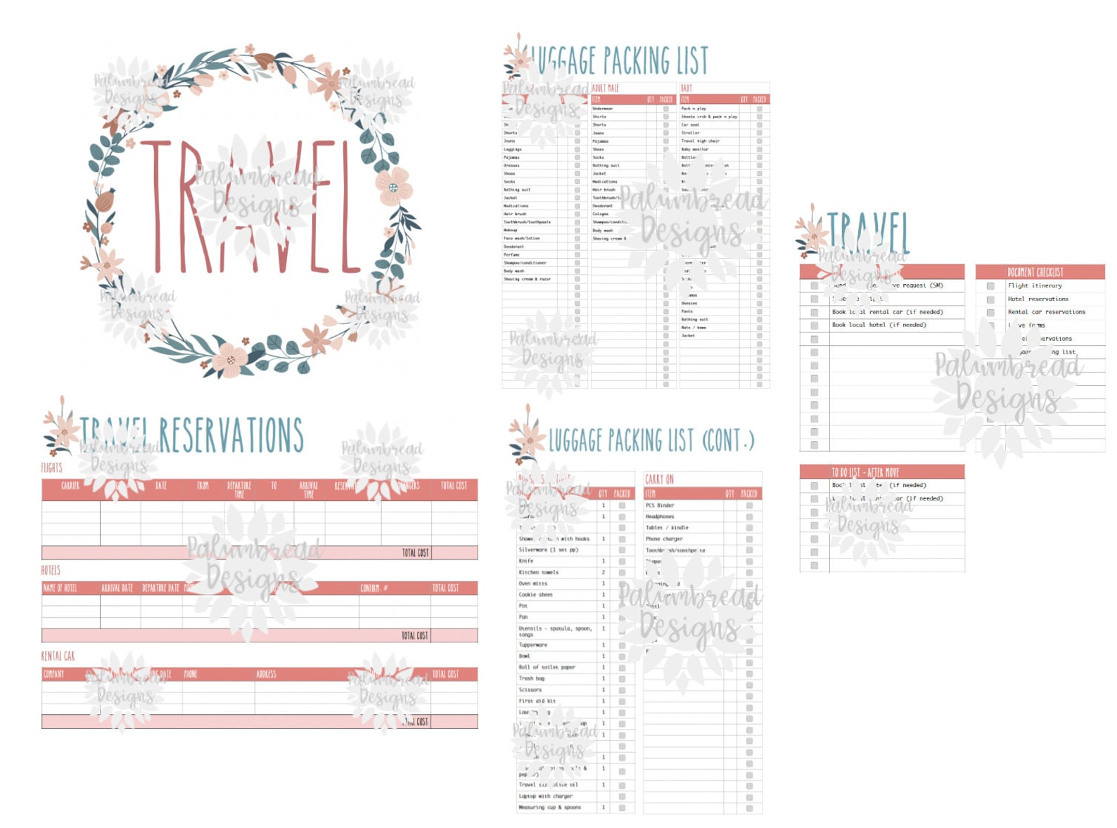 CONUS to OCONUS Comprehensive Boho Style Customizable PCS Binder for ...