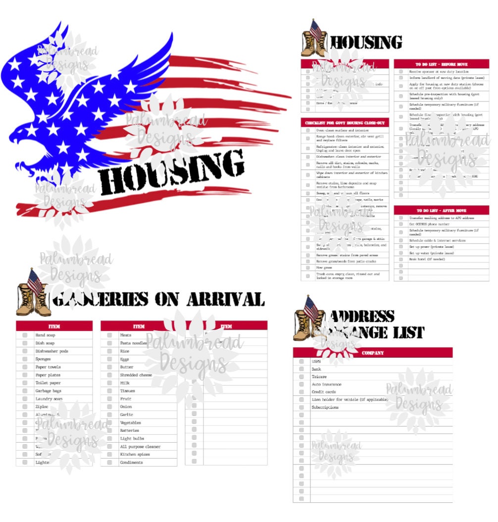 OCONUS to CONUS Comprehensive Patriotic Style Customizable PCS Binder ...