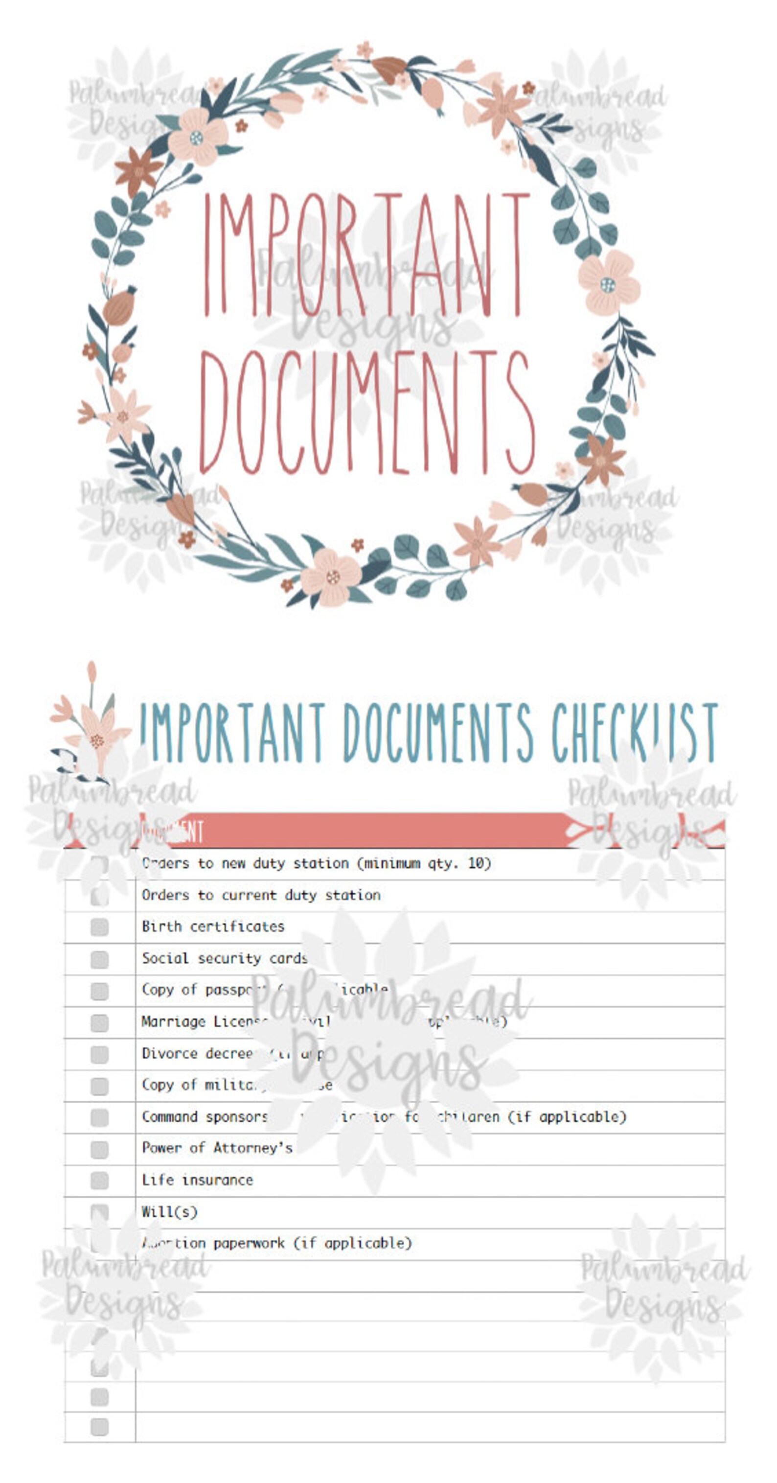 CONUS to OCONUS Comprehensive Boho Style Customizable PCS Binder for ...