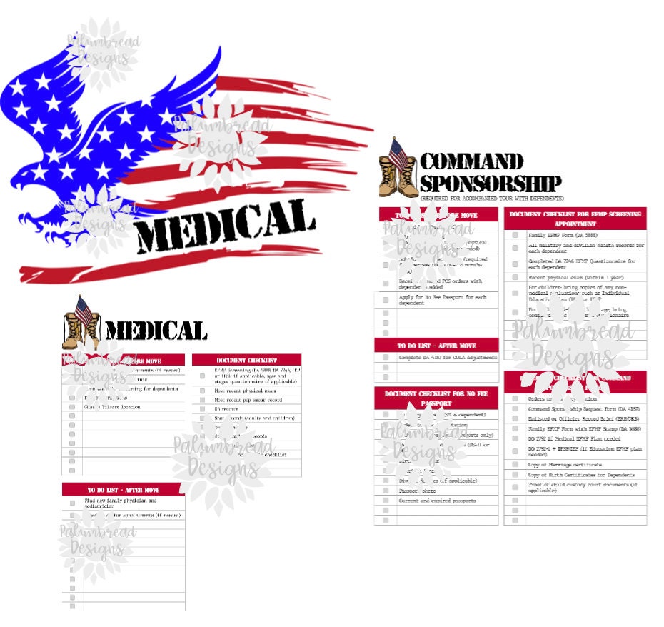 OCONUS to CONUS Comprehensive Patriotic Style Customizable PCS Binder ...