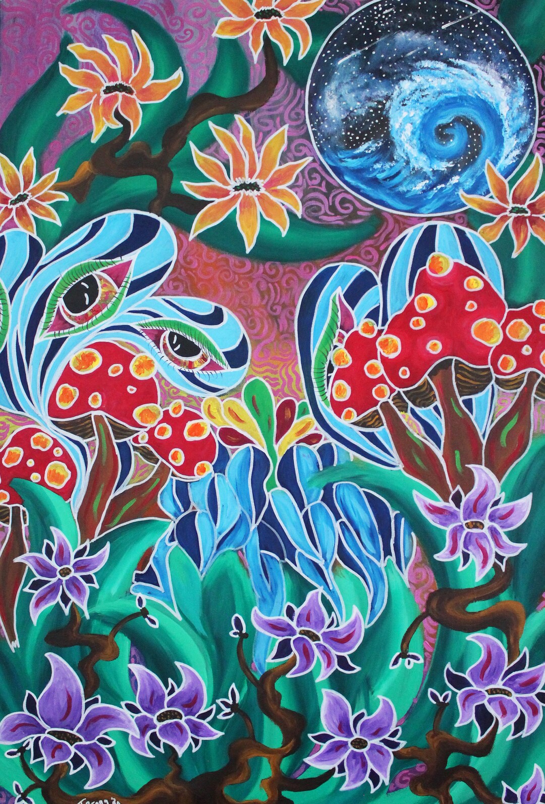 Perpetual Change Psychedelic Painting- 24x36 Inch Acrylic Painting on ...