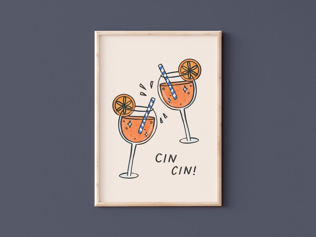 Italian Spritz Cin Cin Wall Art / Digital Download / Aperol / Wall Art ...