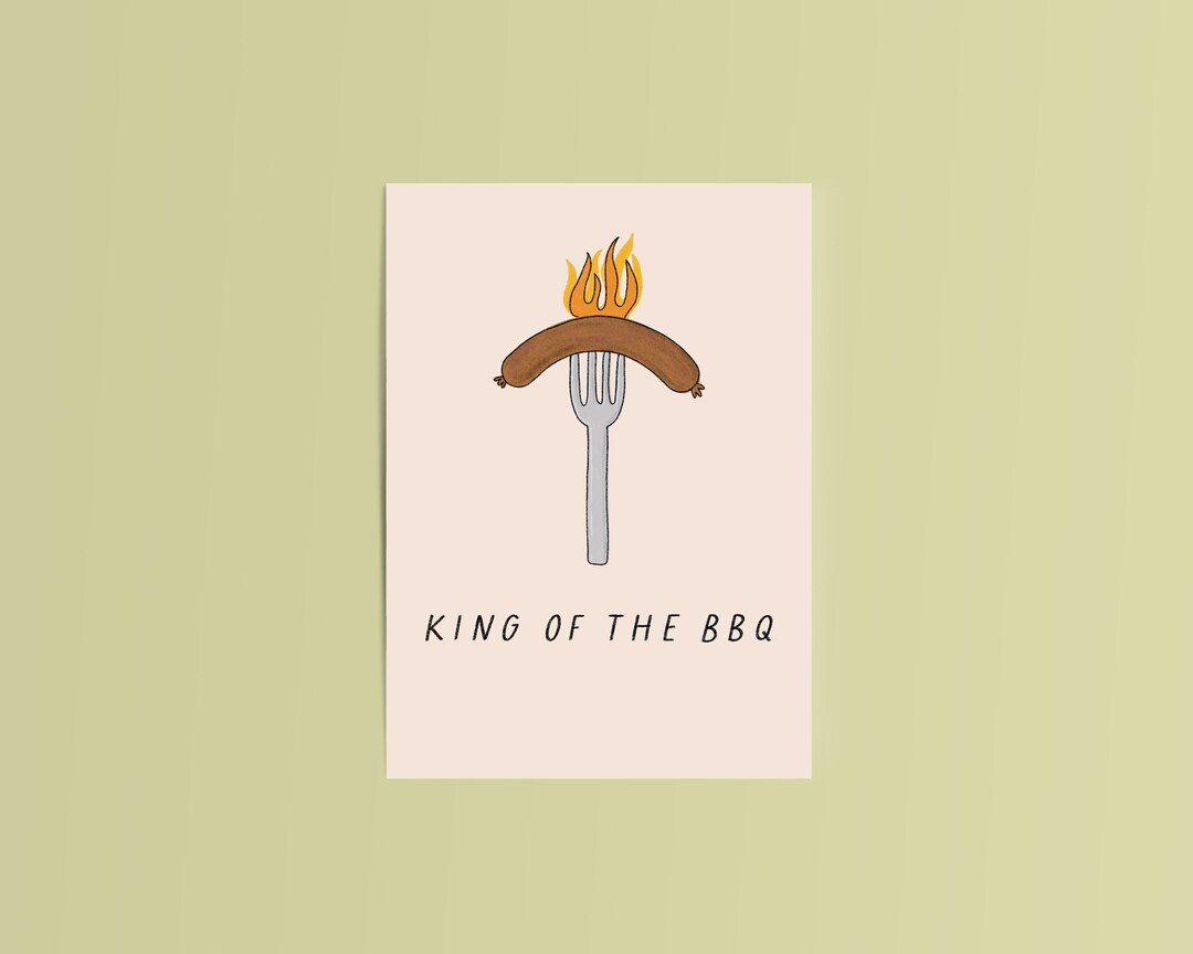 King of the BBQ Father's Day Card // Braai / Gift / Dad / Barbecue / UK ...