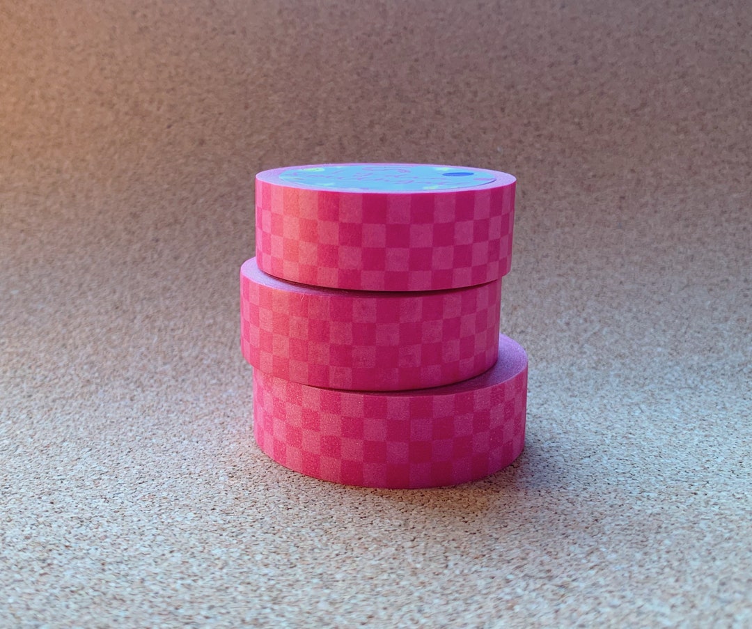 Checkerboard Washi Tape / UK / Checkered Chequered Chess Board Pink ...