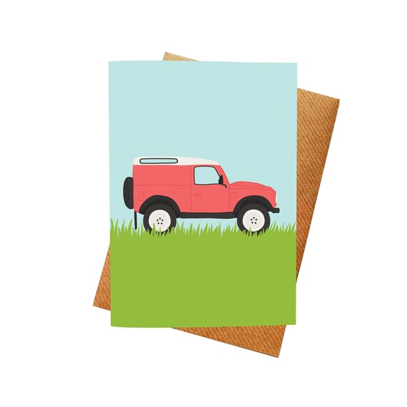 Land Rover Card // Land Rover Fathers' Day Card // Husband | Etsy