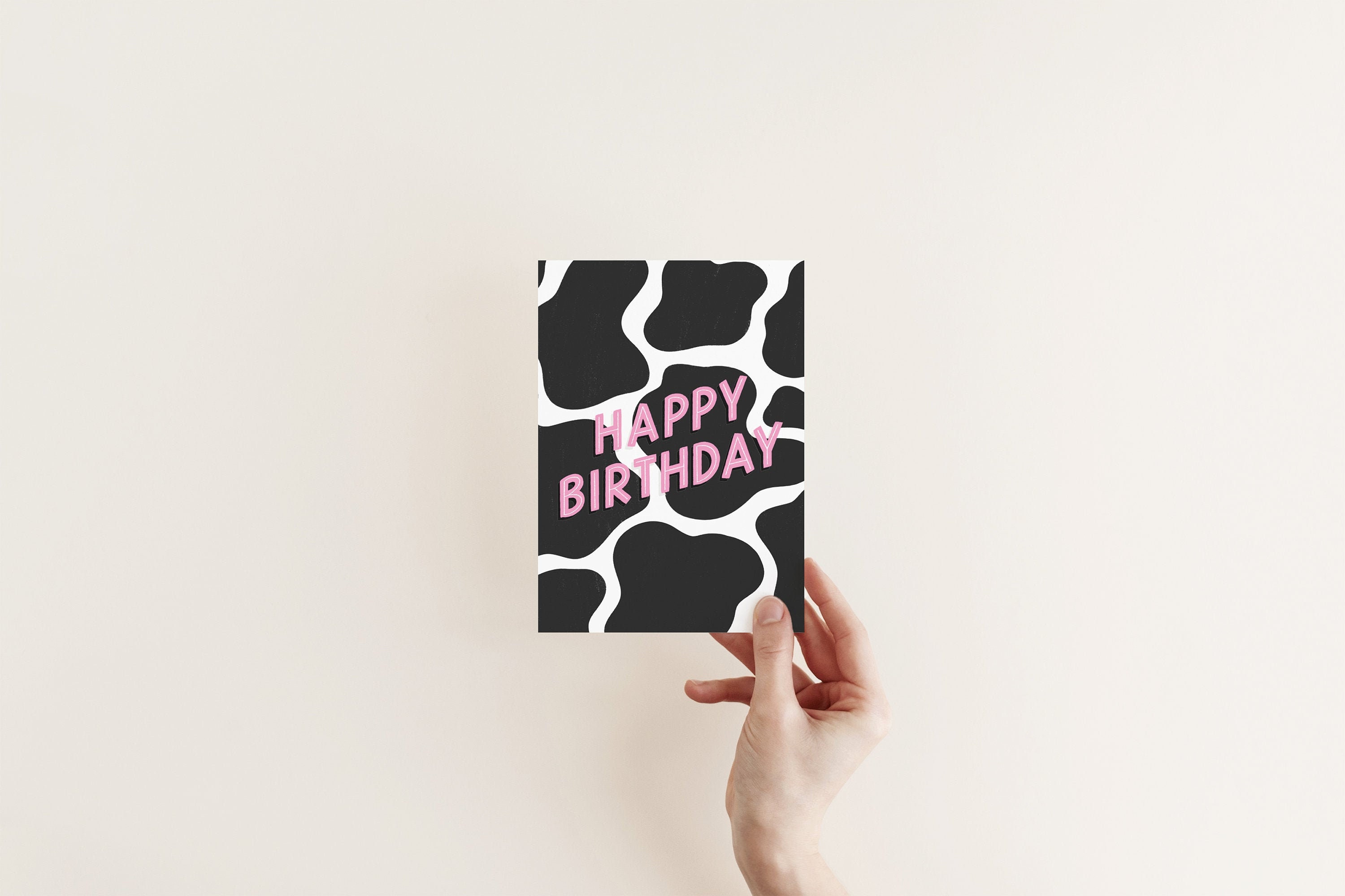Happy Birthday Cow Print Card // Yeehaw // Cows // Cowgirl // - Etsy ...