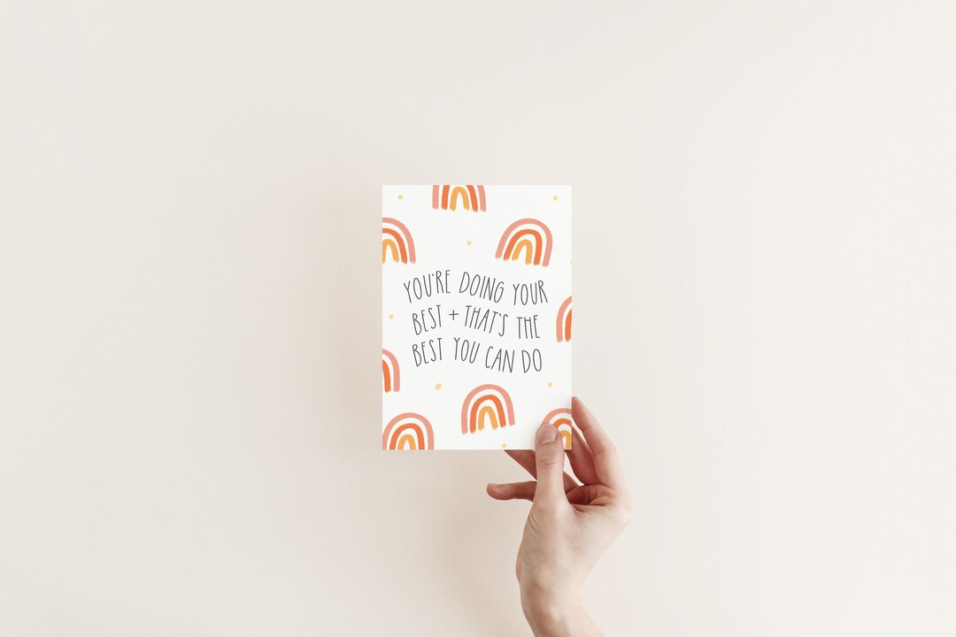 You're Doing Your Best Card - Friendship Support Card - Etsy UK