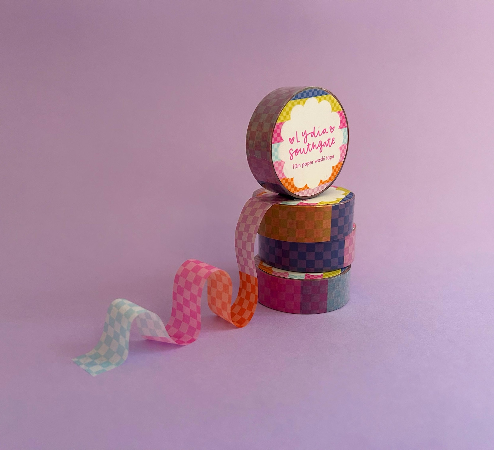 Colorful Multisection Checkerboard Washi Tape, Fun Paper Masking Tape ...