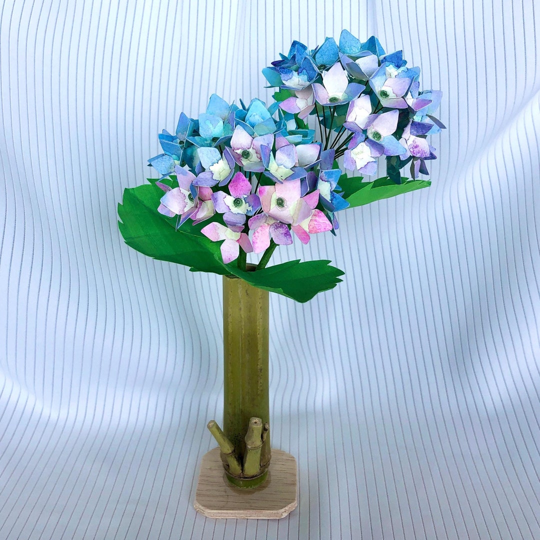 Mini Hydrangea / Paper Craft / Paper Art / Artificial Flower / Present ...