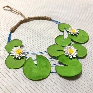 Mini Wreath of Water Lily | Paper Craft | Paper Art | Pond Lily | Lily ...
