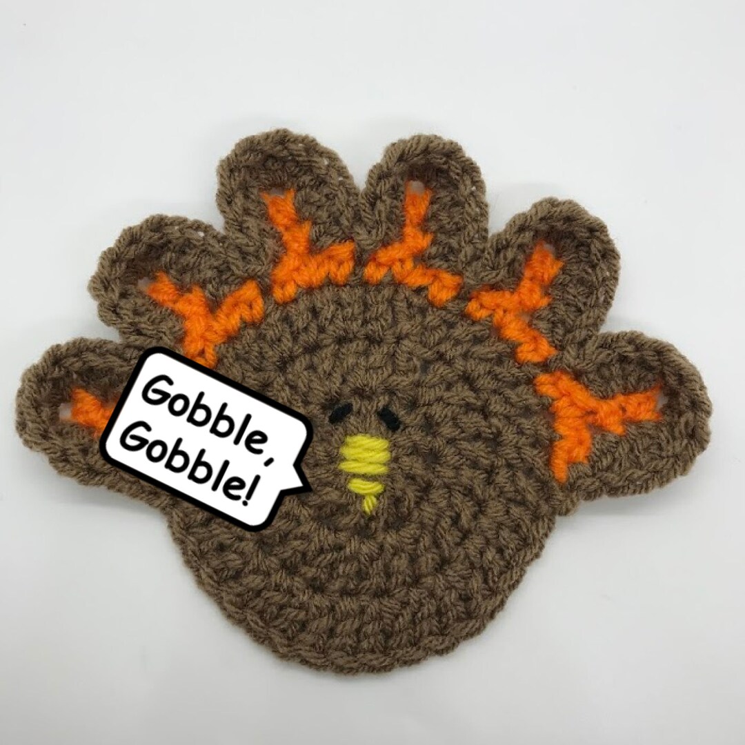 Beginner Turkey Coaster Crochet Pattern, Mr. Turkey Coaster Crochet ...