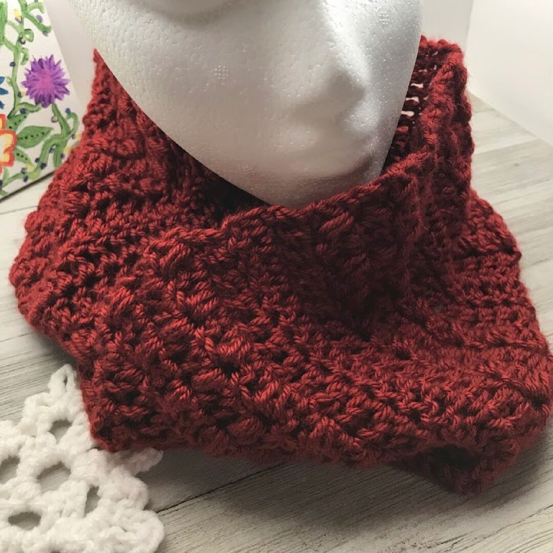 Beginner Infinity Scarf Crochet Pattern, Pebble Road Infinity Scarf ...