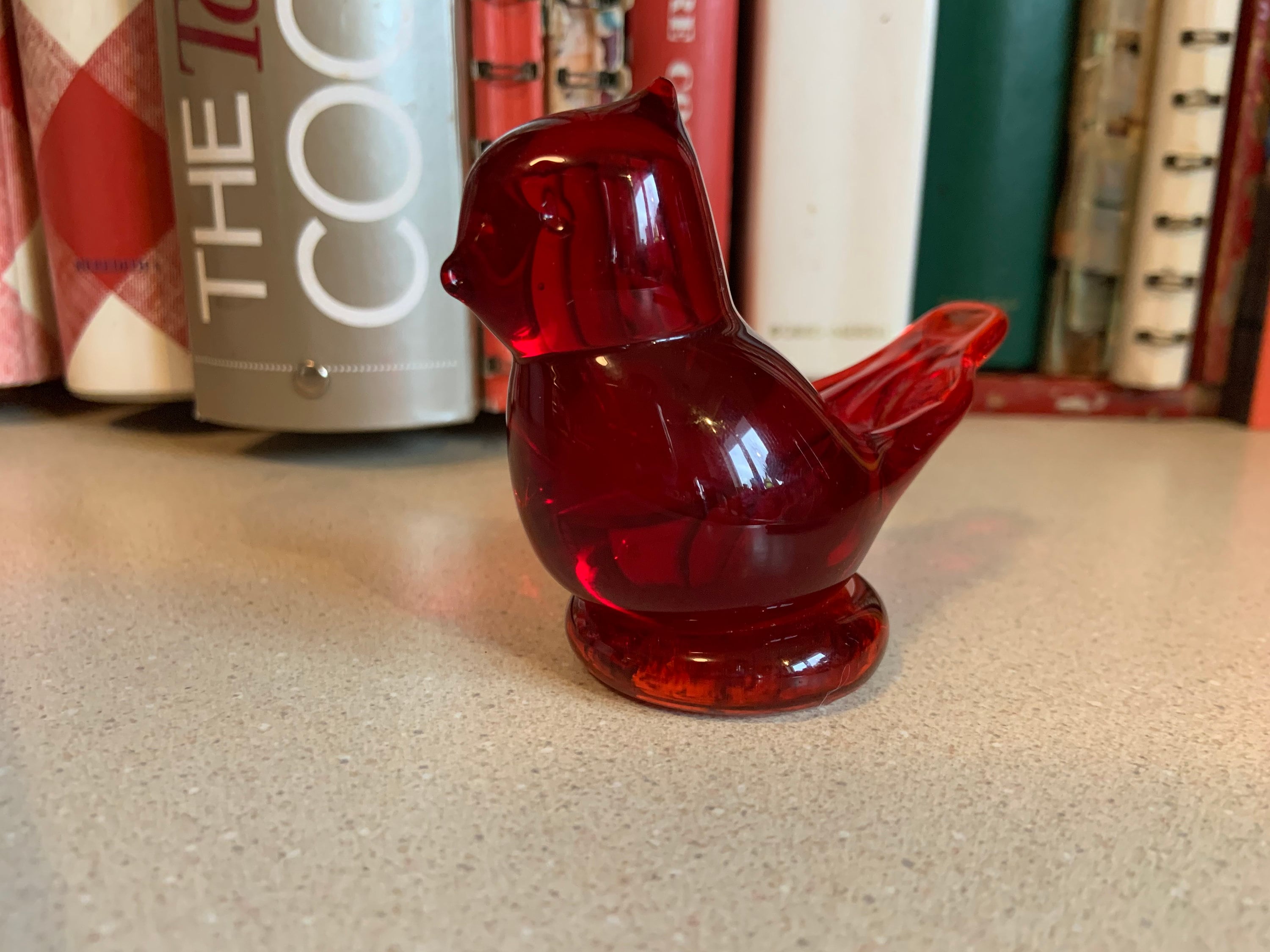 Vintage Red Cardinal and Blue Bunny Glass Figurines W Ward | Etsy