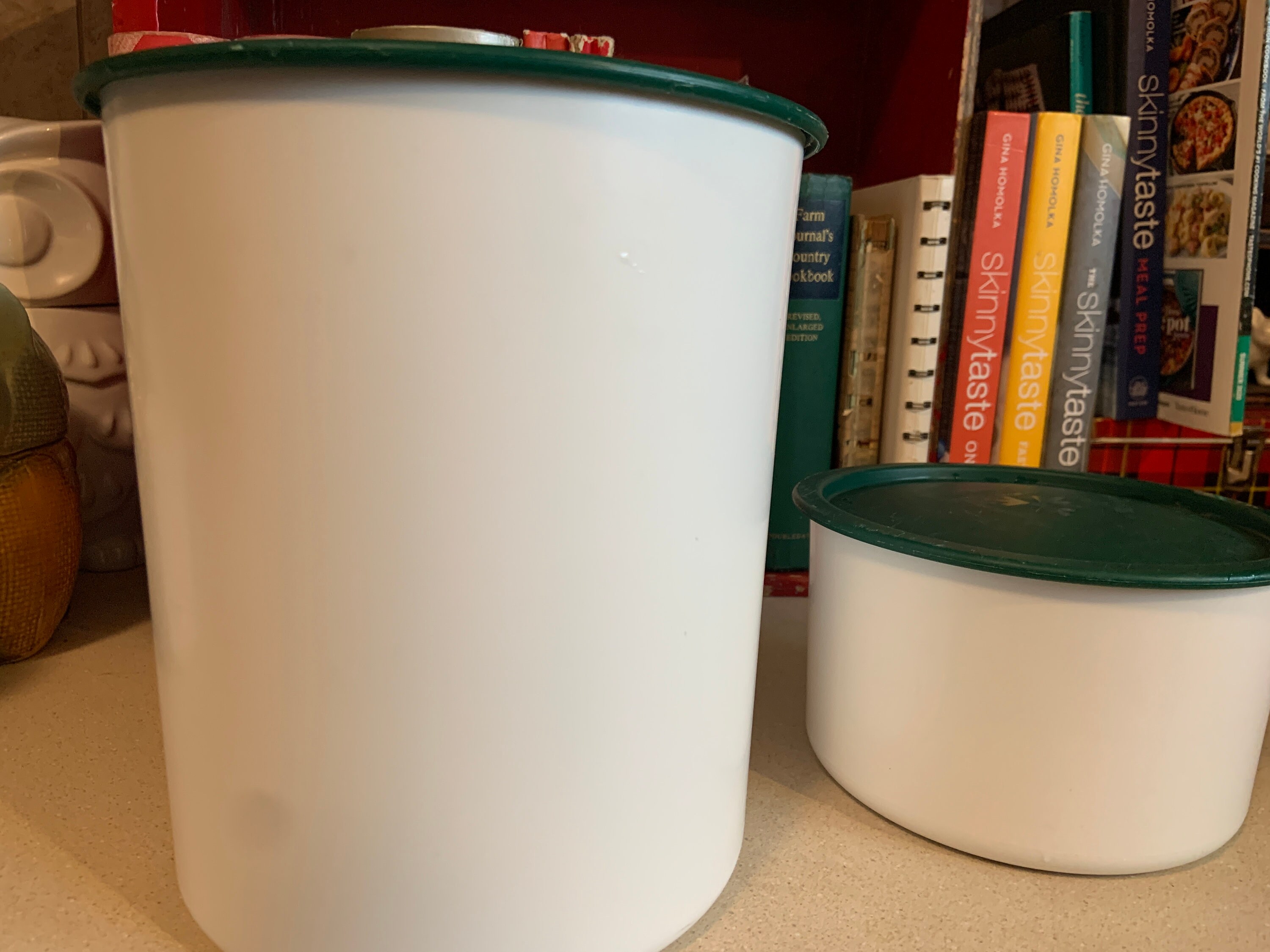 Vintage One Touch Tupperware Hunter Green Canister Set With - Etsy