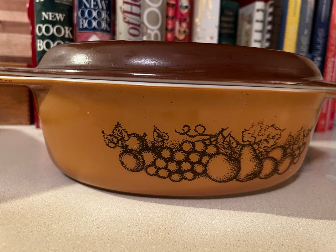 Vintage Pyrex Old Orchard Casserole Dish - Etsy