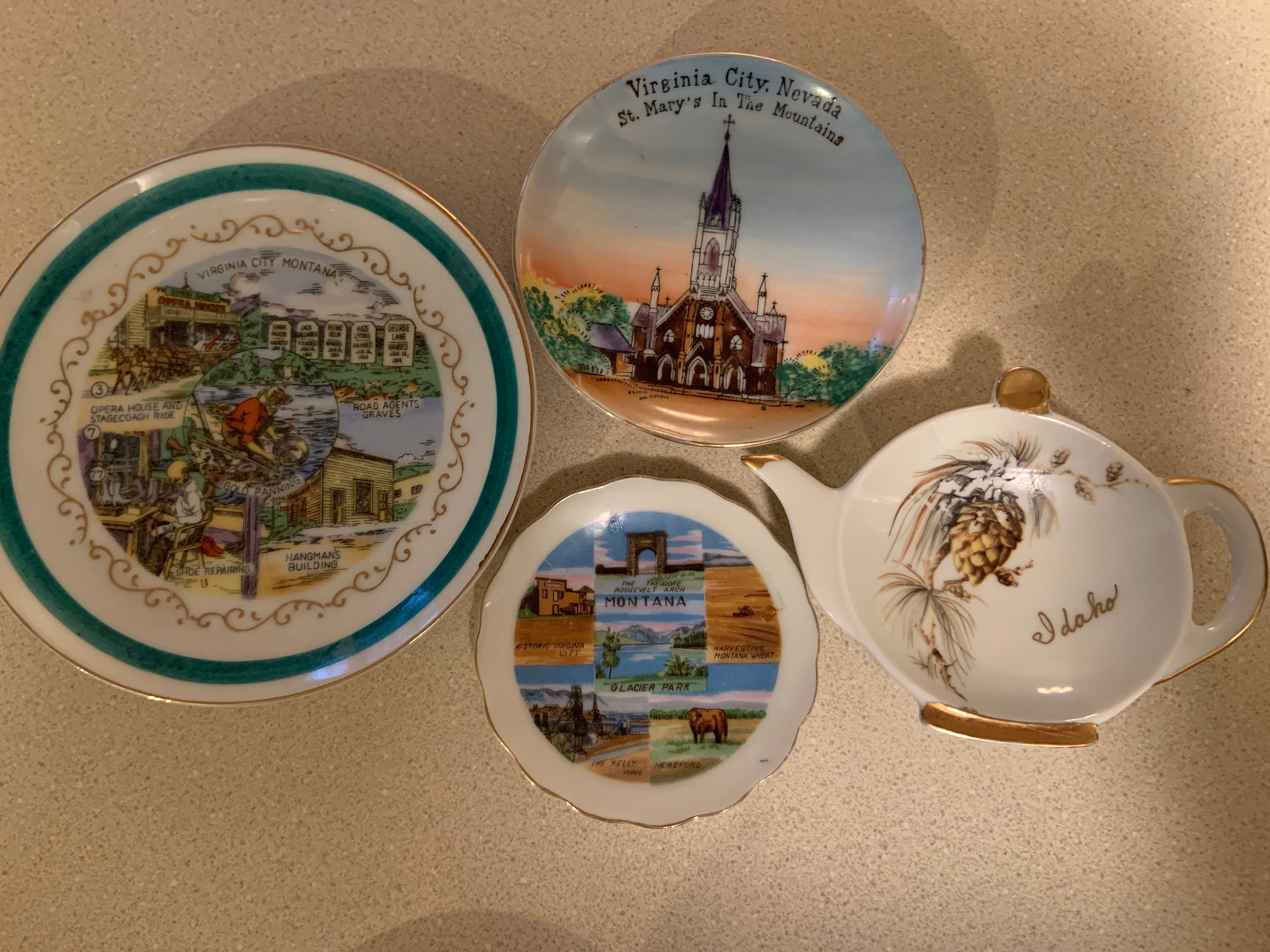 Vintage Collection of State Souvenir Plates- Mini Plates - Etsy