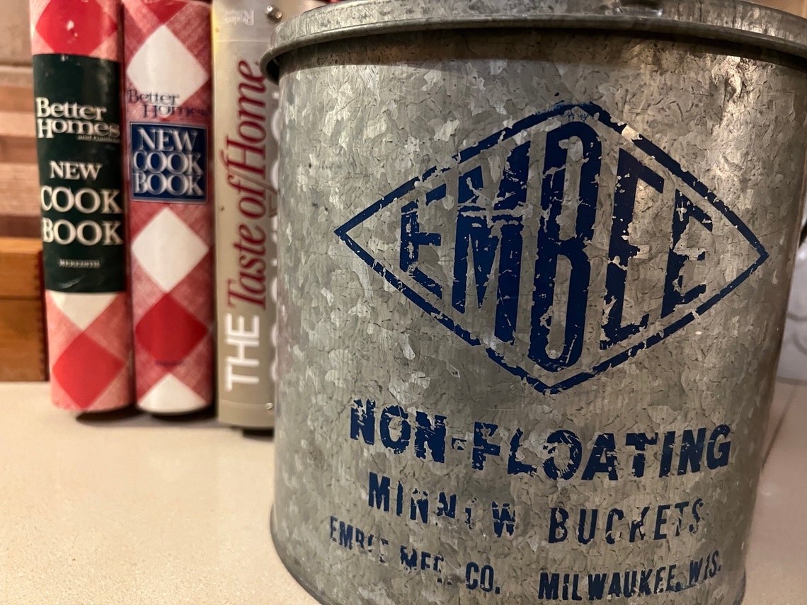 Vintage EMBEE Minnow Bucket - Etsy