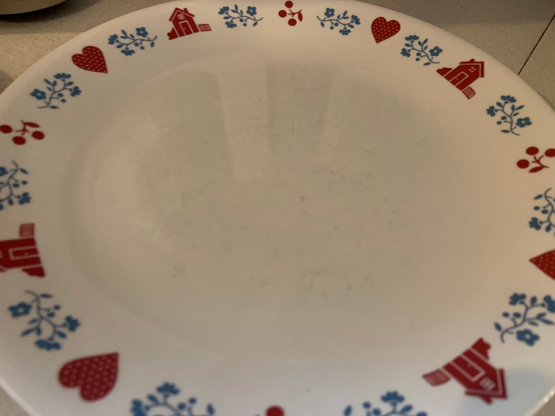 Vintage Corelle Dinnerware Plates Hometown Pattern | Etsy