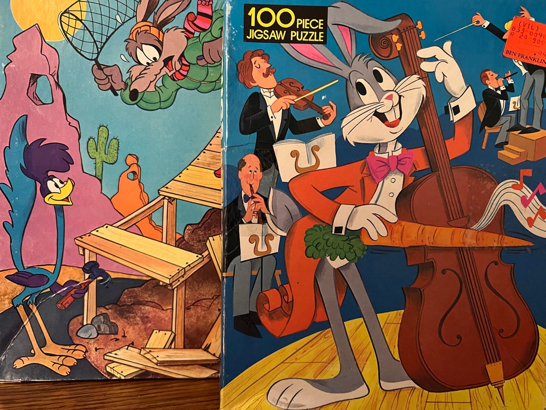 Vintage Looney Tunes Collection of Jigsaw Puzzles, Road Runner and Bugs ...