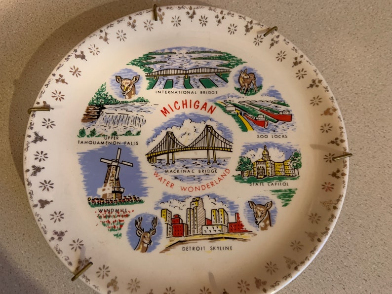 Vintage Souvenir State Plates of the Midwest | Etsy