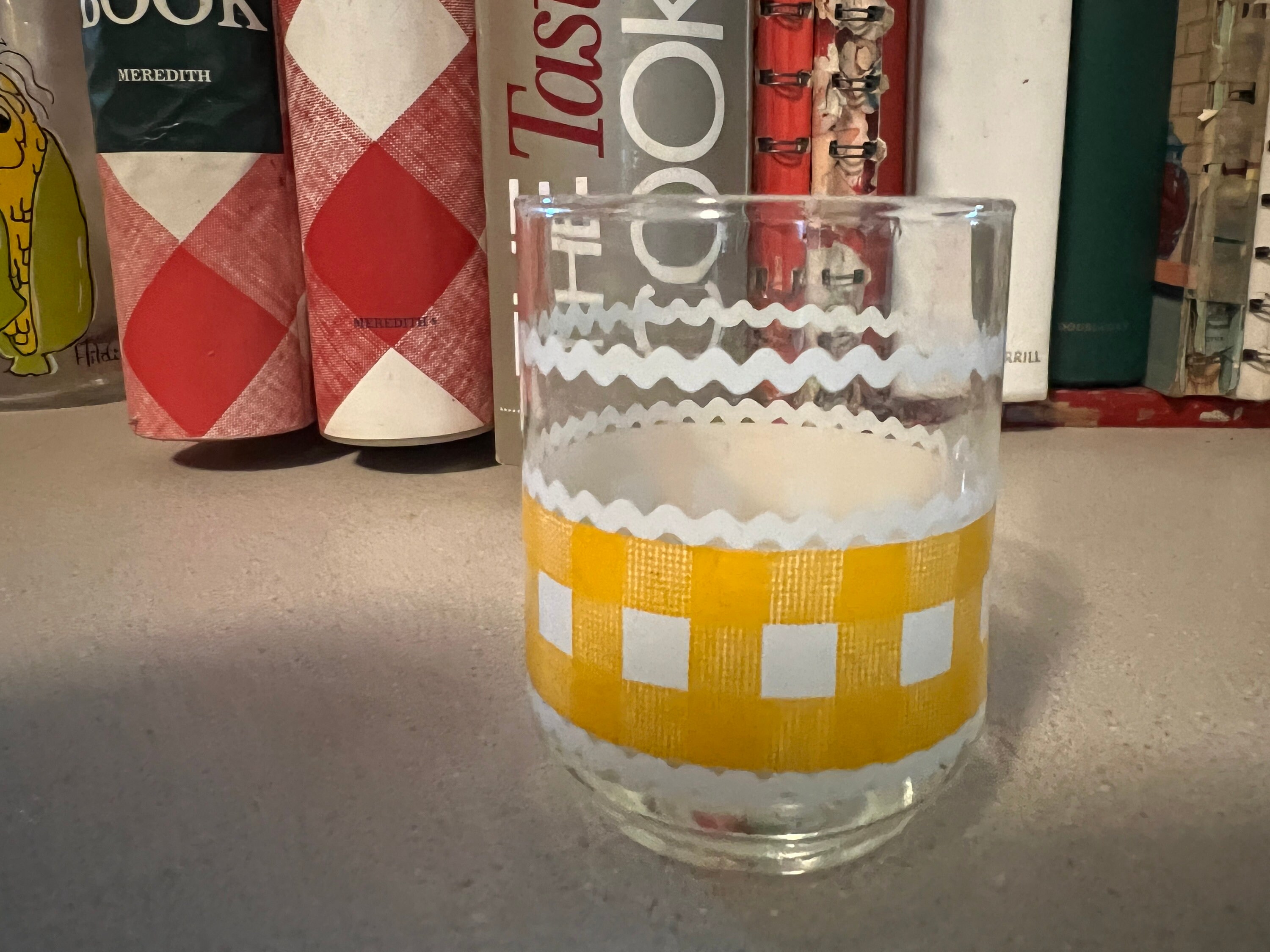 Vintage Libbey Yellow Gingham Brick Brack Glasses - Etsy