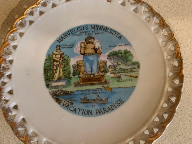 Vintage Souvenir State Plates of the Midwest | Etsy
