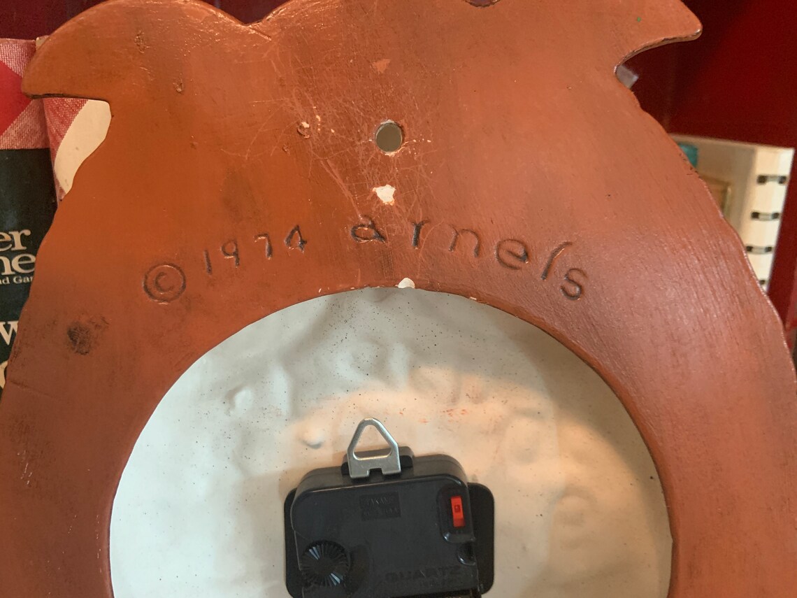 Vintage Ceramic Owl Wall Clock - Etsy