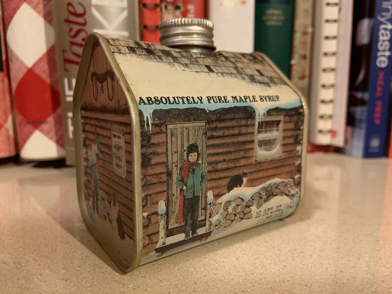Vintage New England Container Co Log Cabin Maple Syrup Tin | Etsy