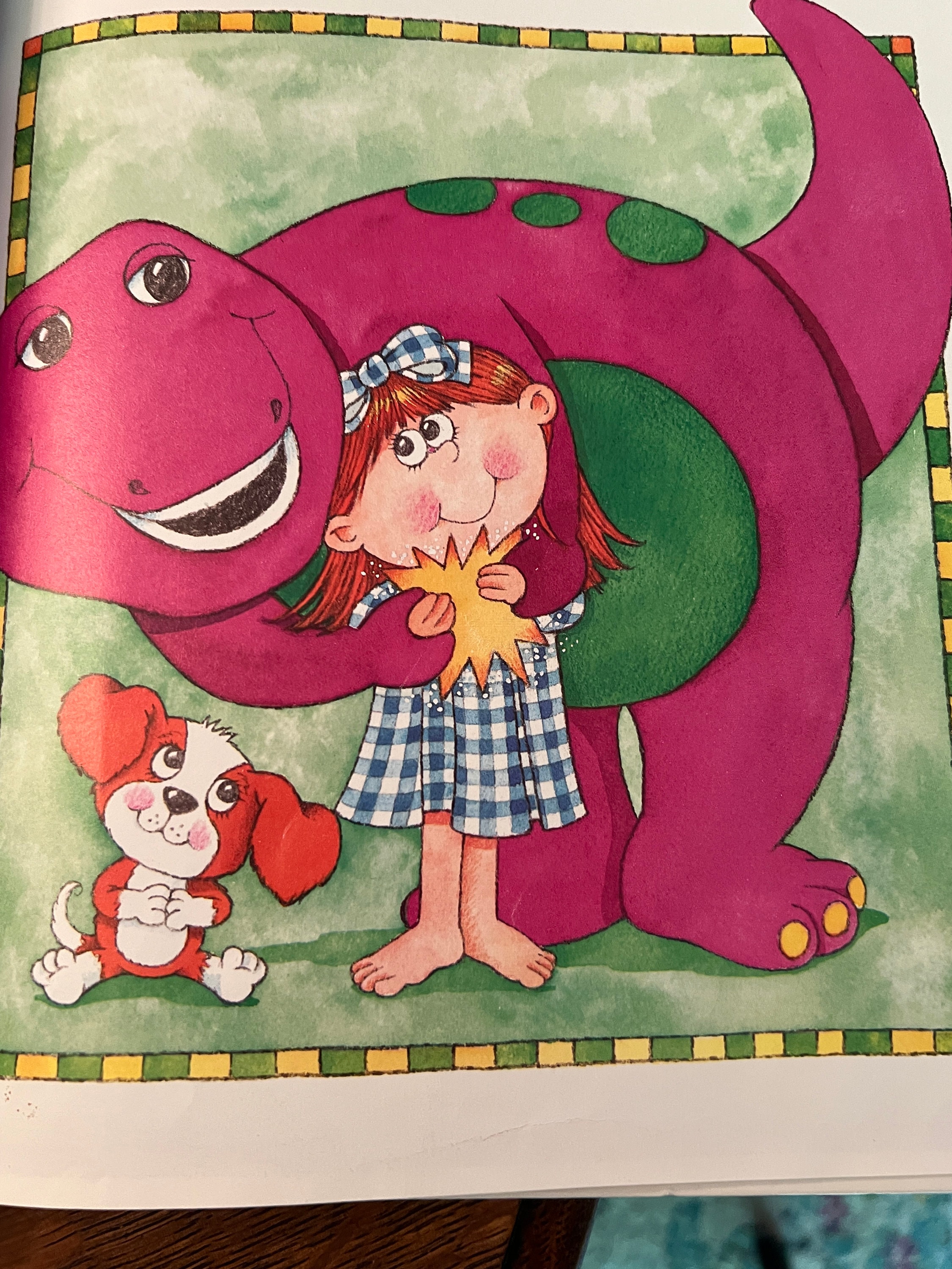 Vintage Just Imagine With Barney Book - Etsy