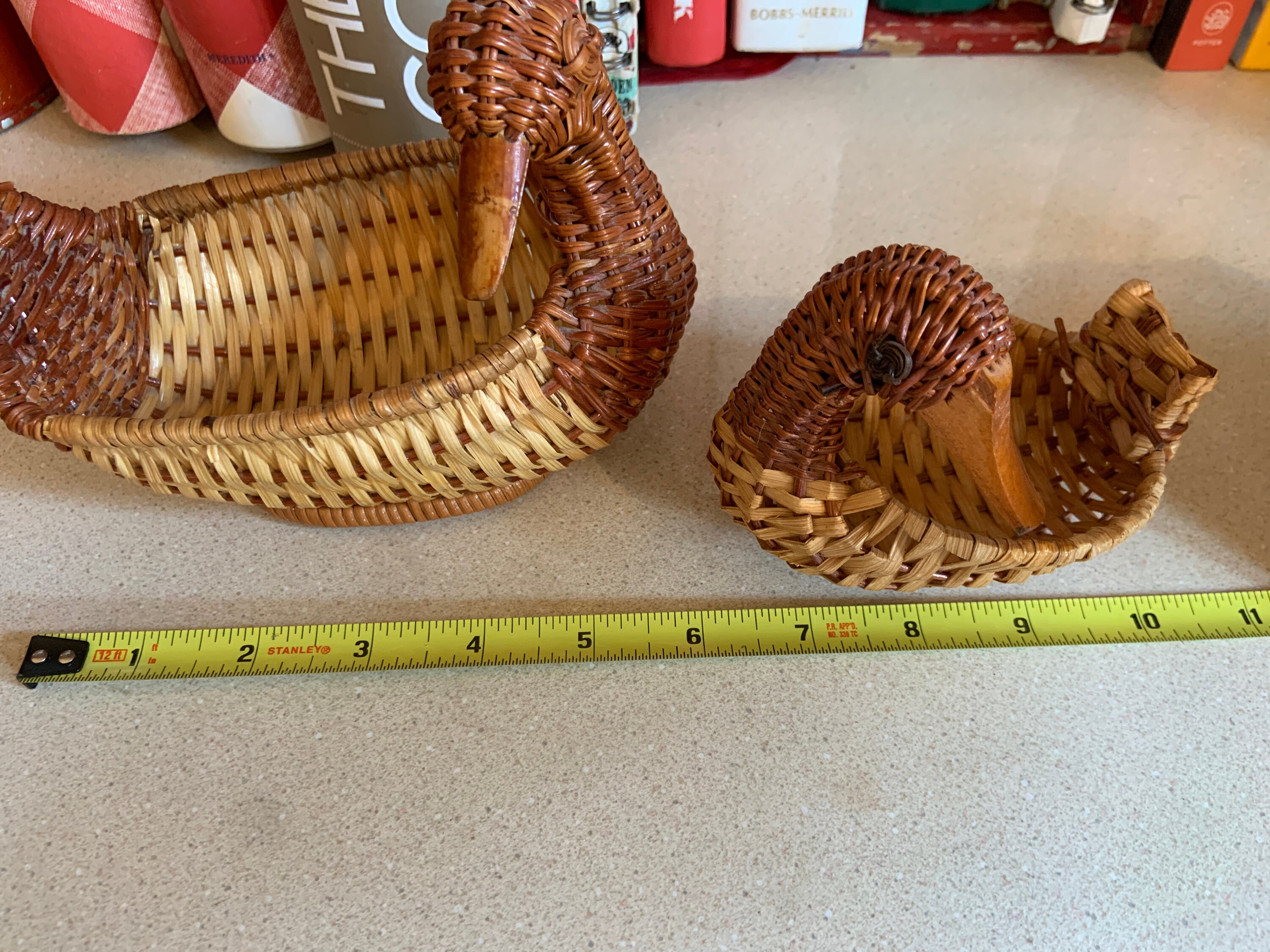 Vintage Wicker Duck and Turkey Baskets, Set of 5 - Etsy