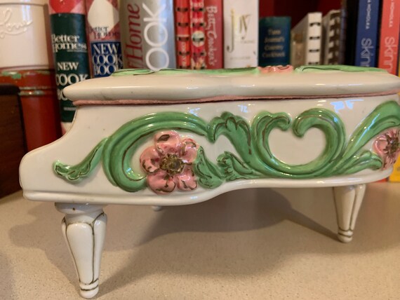Vintage Large Ceramic Grand Piano Trinket or Jewelry … - Gem