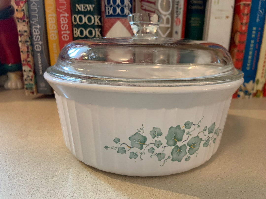 Vintage Corning French White Callaway Ivy Casserole Dish With Lid - Etsy