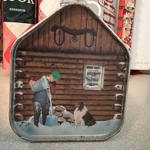 Vintage New England Container Co Log Cabin Maple Syrup Tin - Etsy