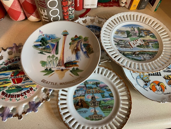 Vintage Souvenir State Plates of the West | Etsy