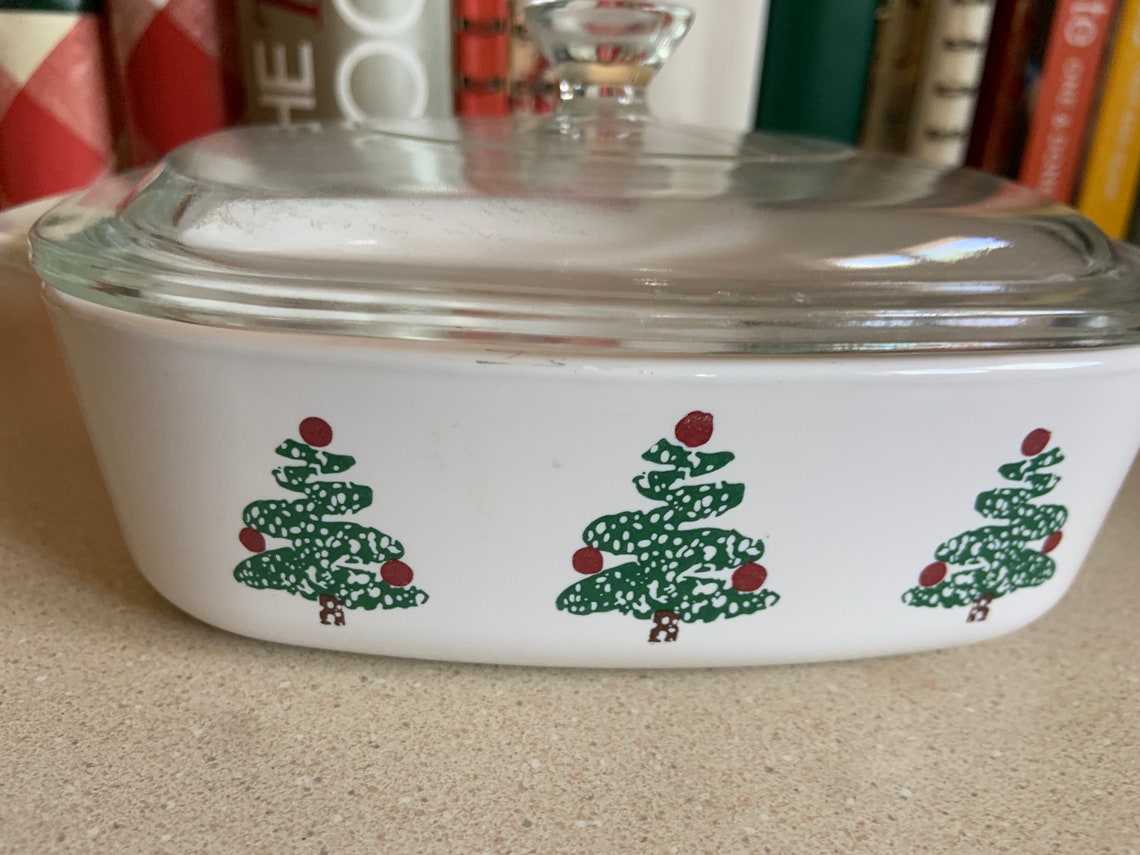 Vintage Corning Casserole Dish Christmas Tree Pattern With - Etsy